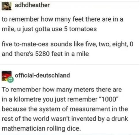 I'm with the metric system on this one | Scrolller