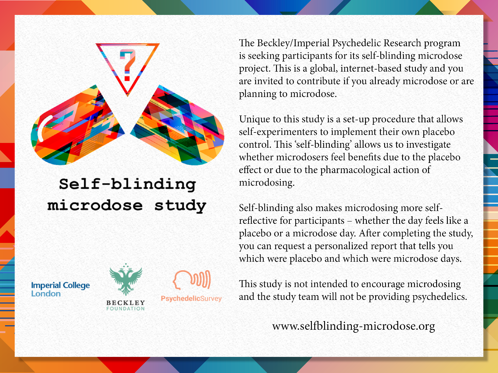 Recruitment for Imperial College microdose study | Scrolller