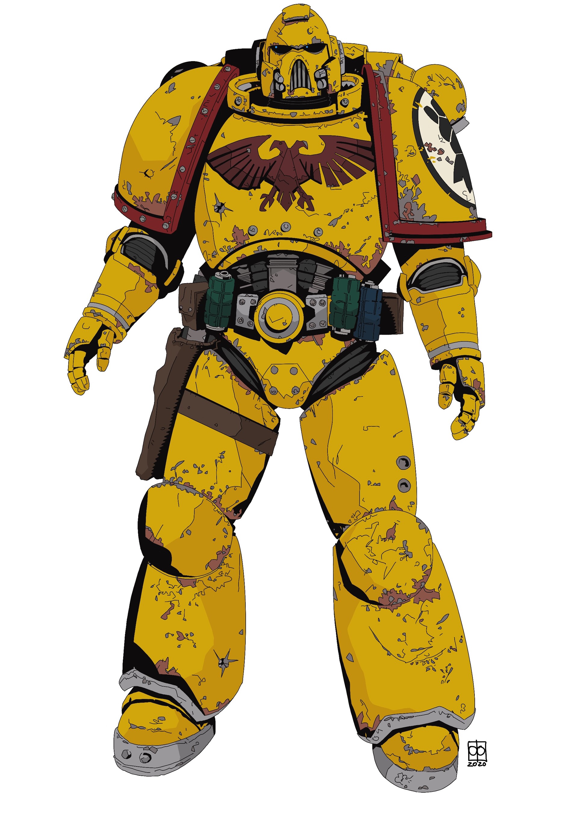 Imperial Fists Space Marine by Daniel Irwin | Scrolller