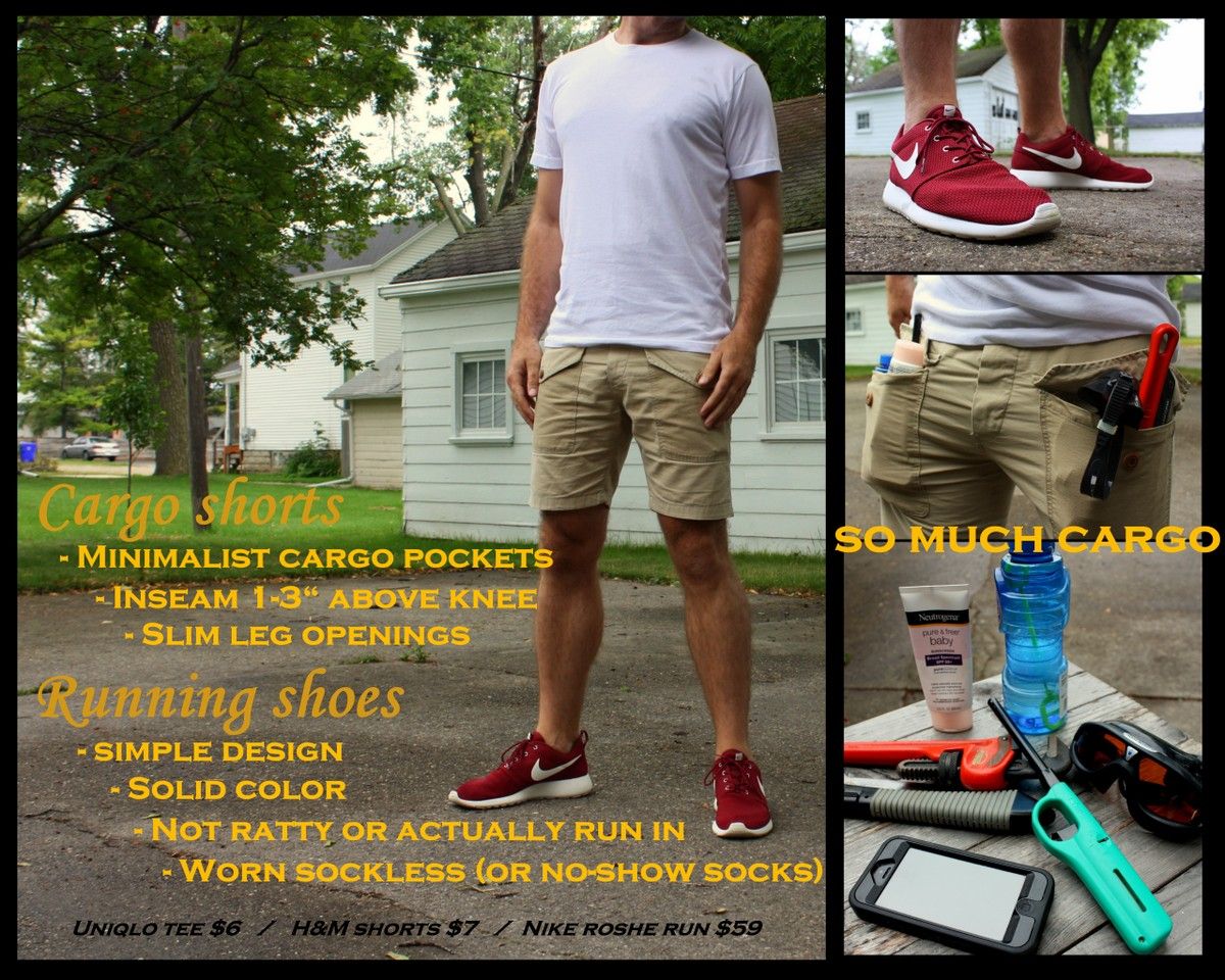 In the interest of diversity, cargo shorts and running shoes can absolutely work. Here's how ...
