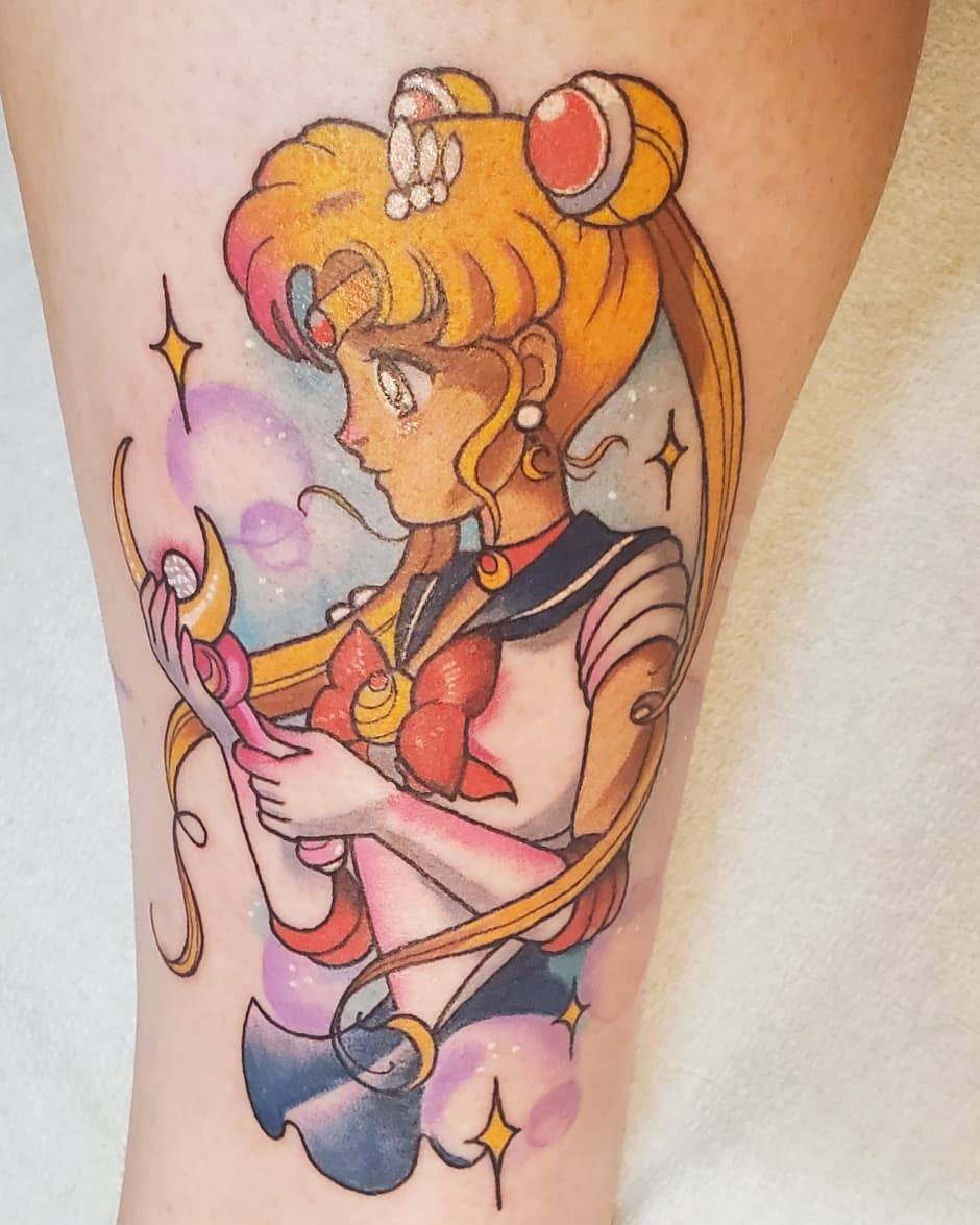 In the name of the moon! New sailor moon tat done by Chloé Szemes in Montreal QC | Scrolller