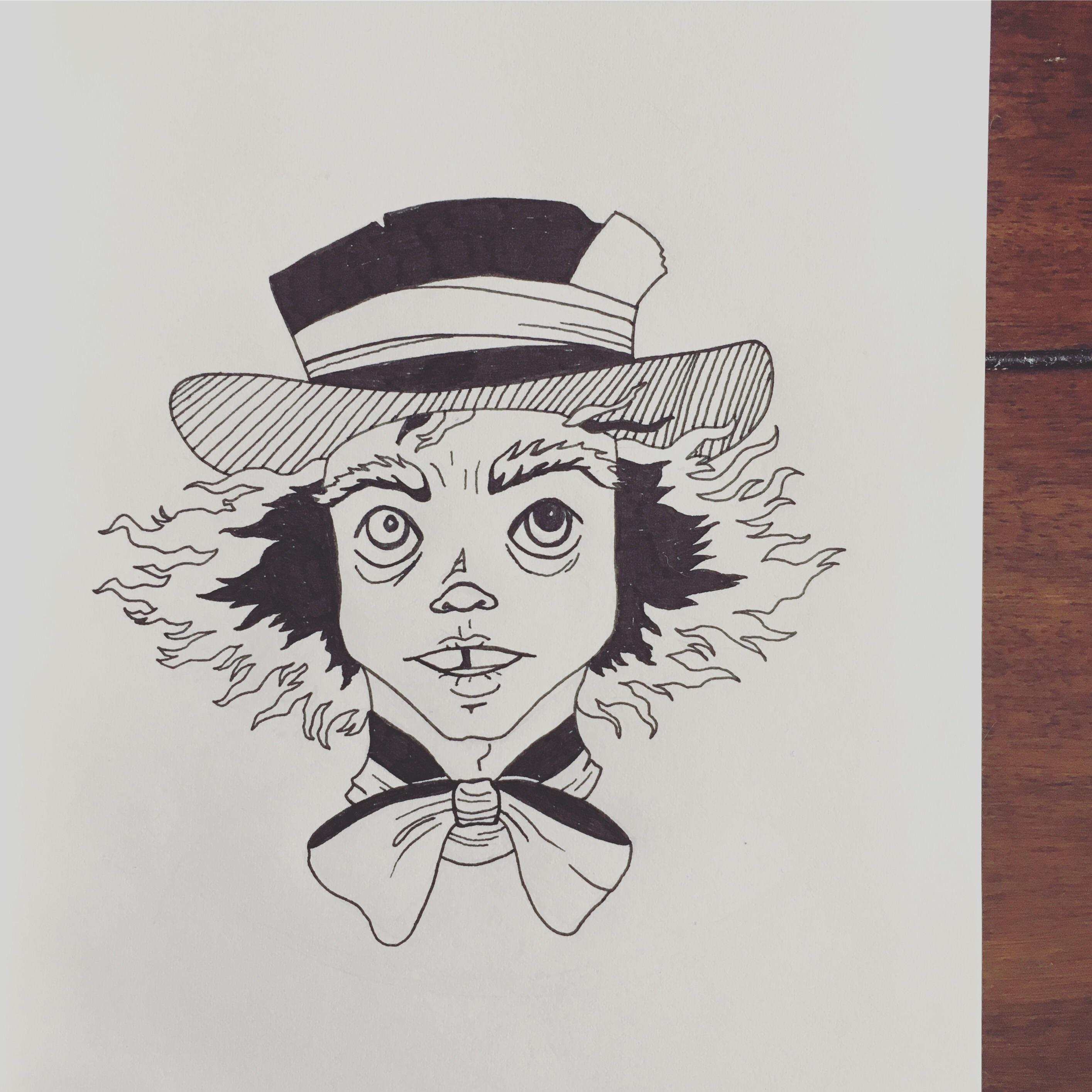 Inktober day 12 from the Creatures of the Forest prompt. "Mad Hatter" | Scrolller