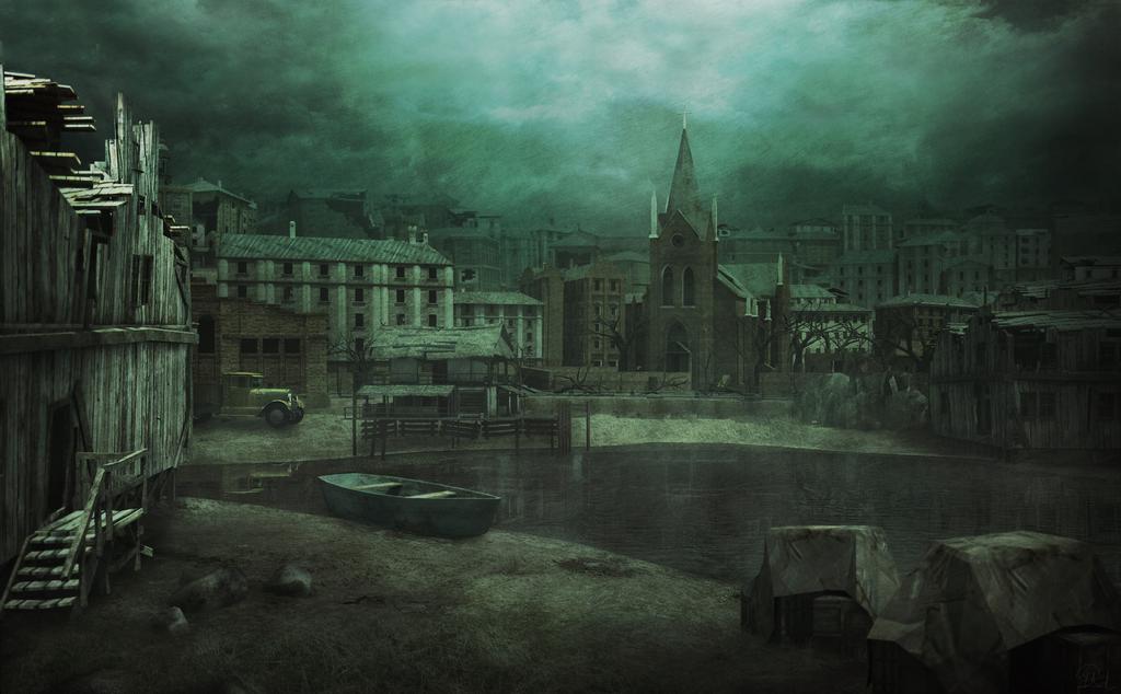 Innsmouth Waterfront - HP Lovecraft - Concept Art by Mihail Bila | Scrolller