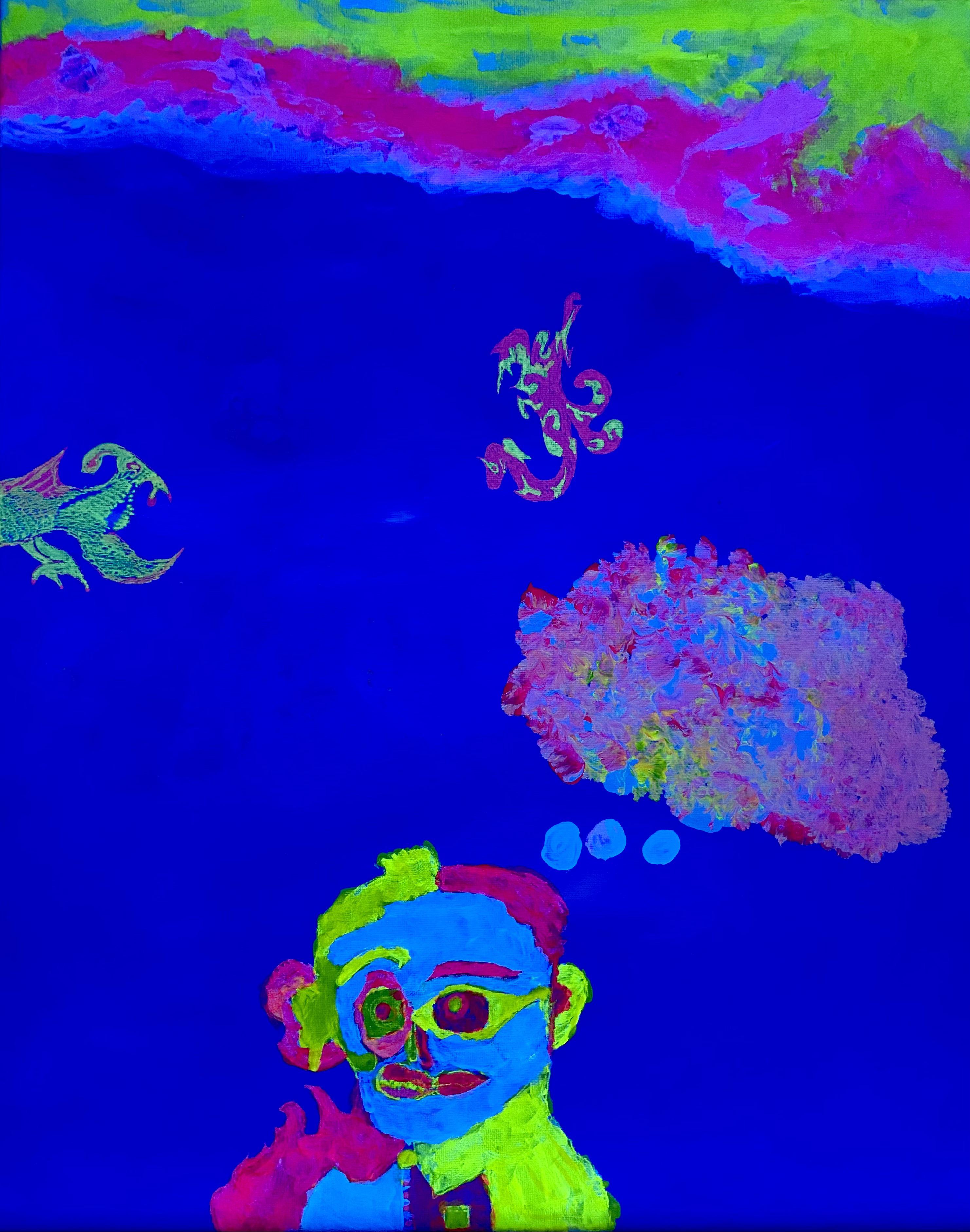 Inside Outside, Me, Fluorescent Acrylics, 2020 | Scrolller