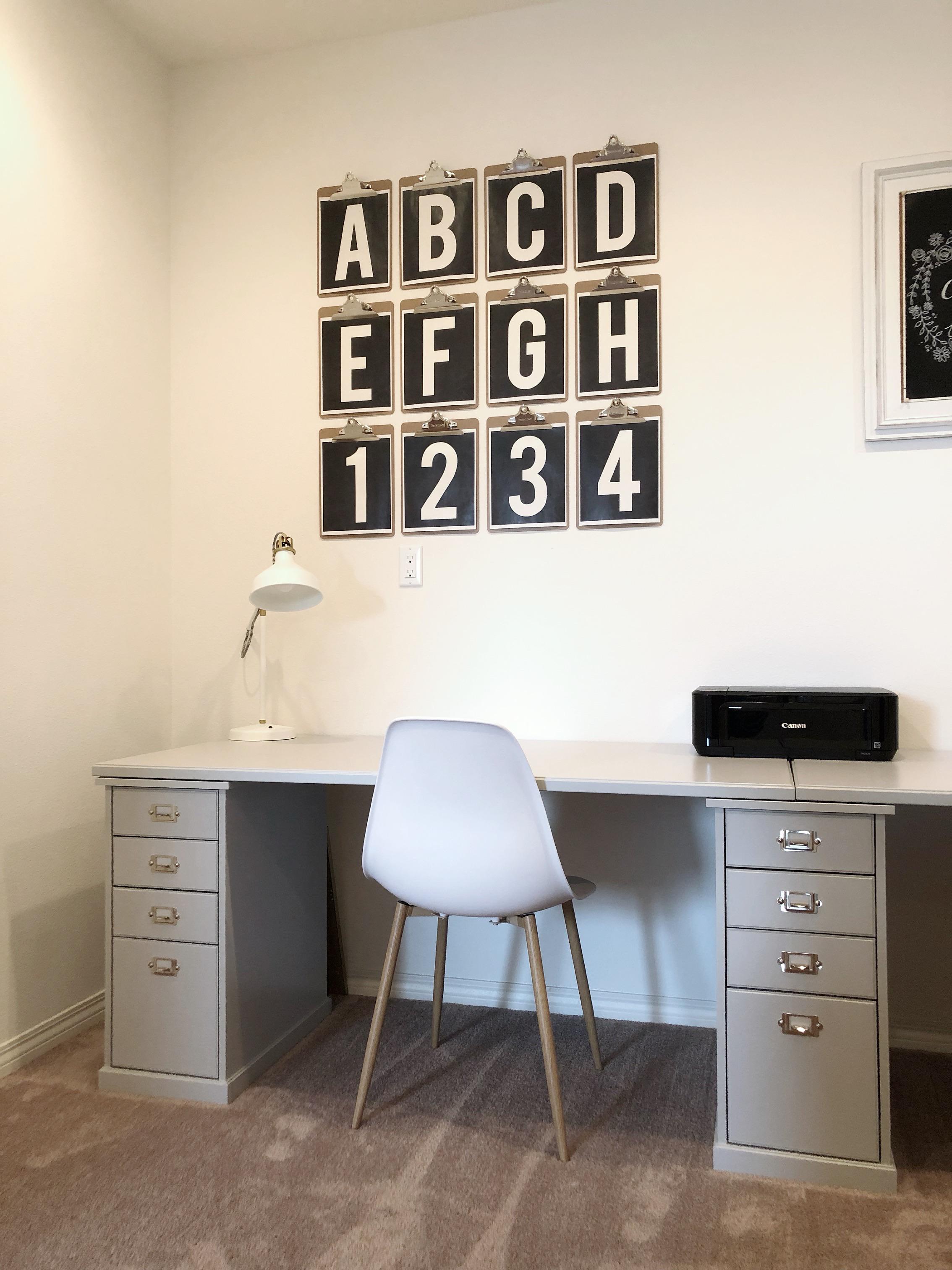 Interchangeable Clipboard Wall - can switch out for chic or seasonal ...