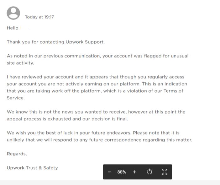 Interesting ban message. Got it before mods deleted it. | Scrolller