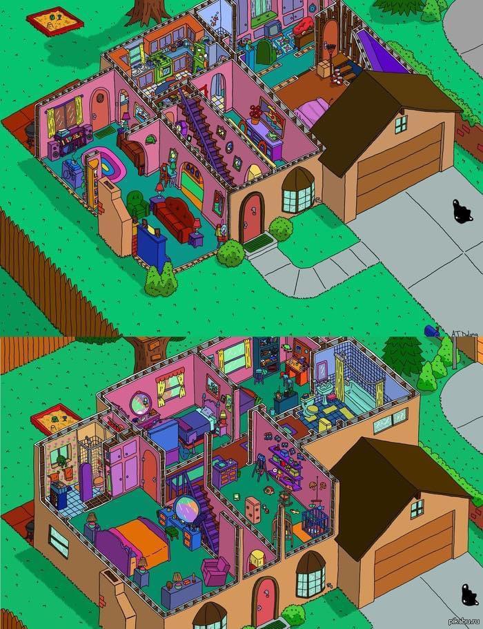 Interior layout of the Simpsons house | Scrolller