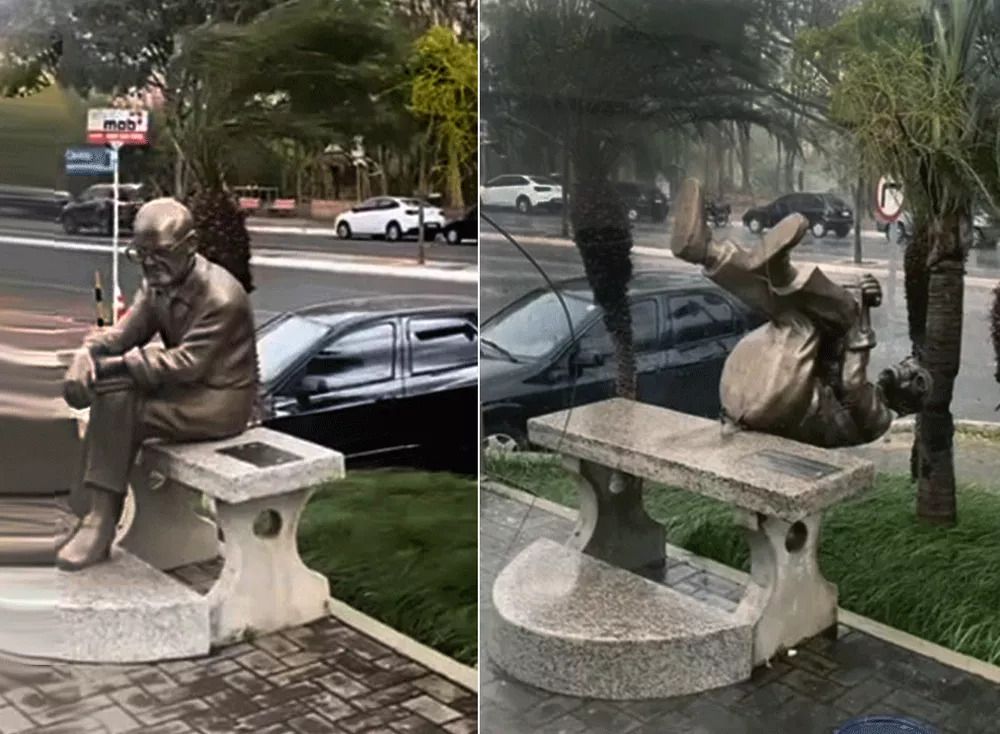 Invest in a statue that fell after strong winds | Scrolller