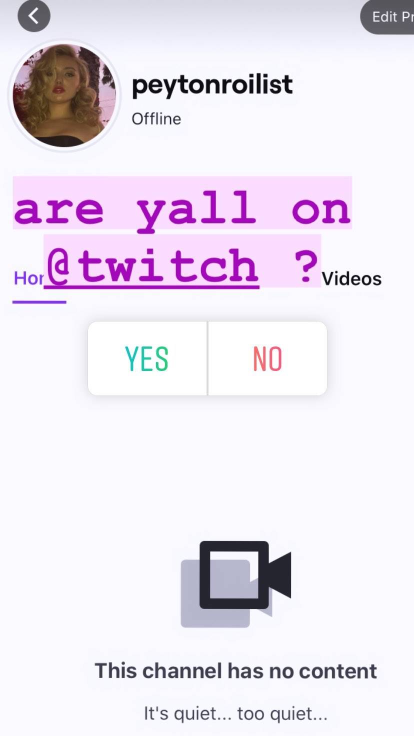 Is Peyton gonna become a streamer? | Scrolller