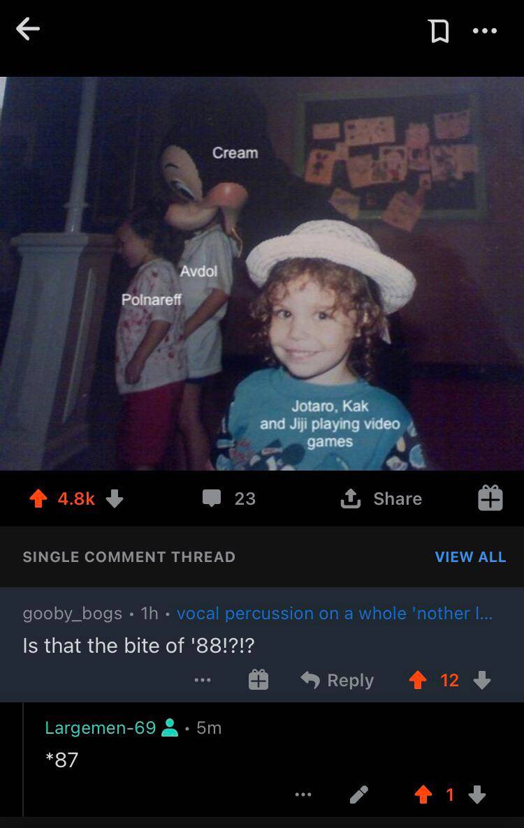 Is that a jojo reference | Scrolller