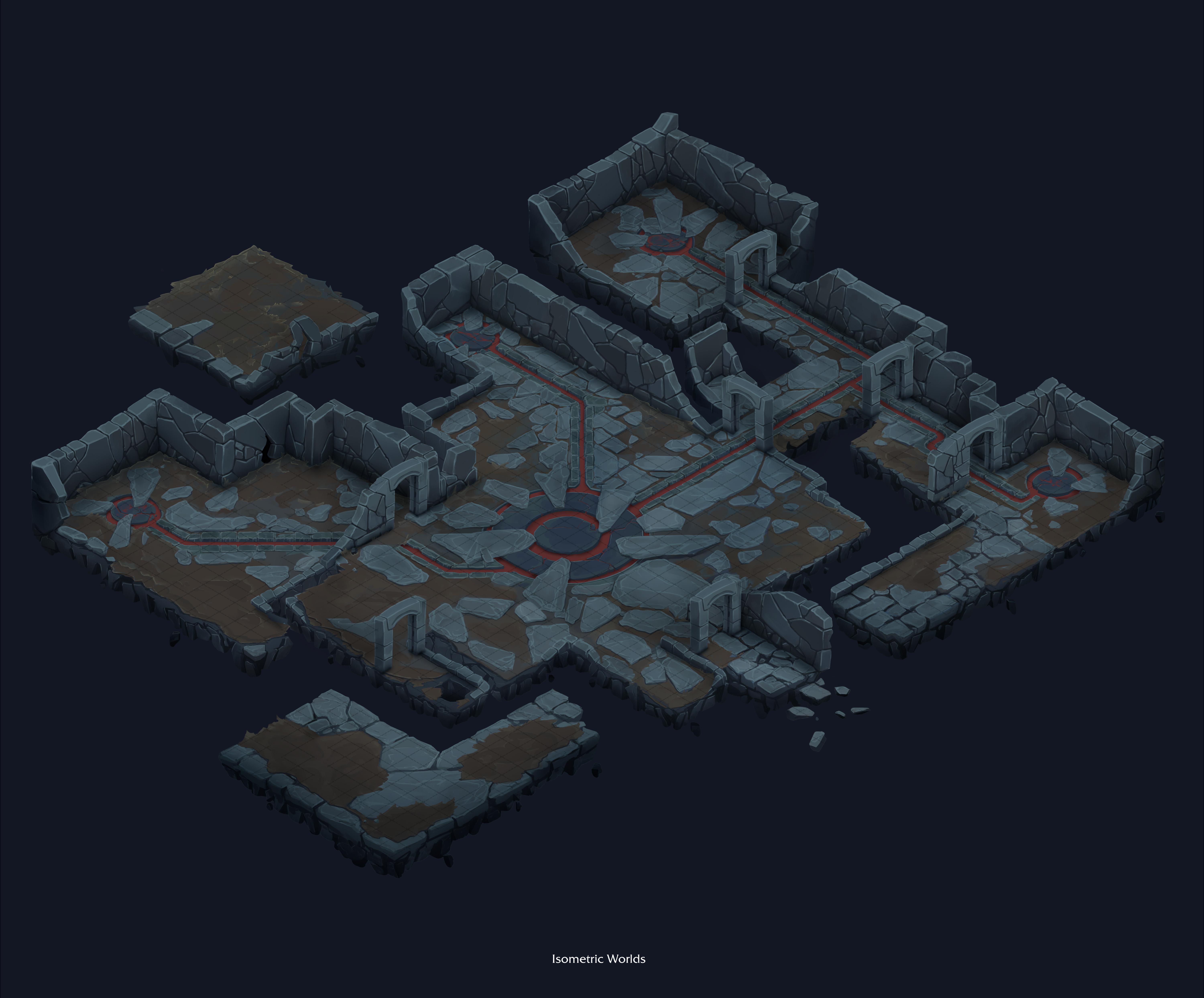 [6000x4974] Small Occult Dungeon [Battlemap] [Isometric] | Scrolller