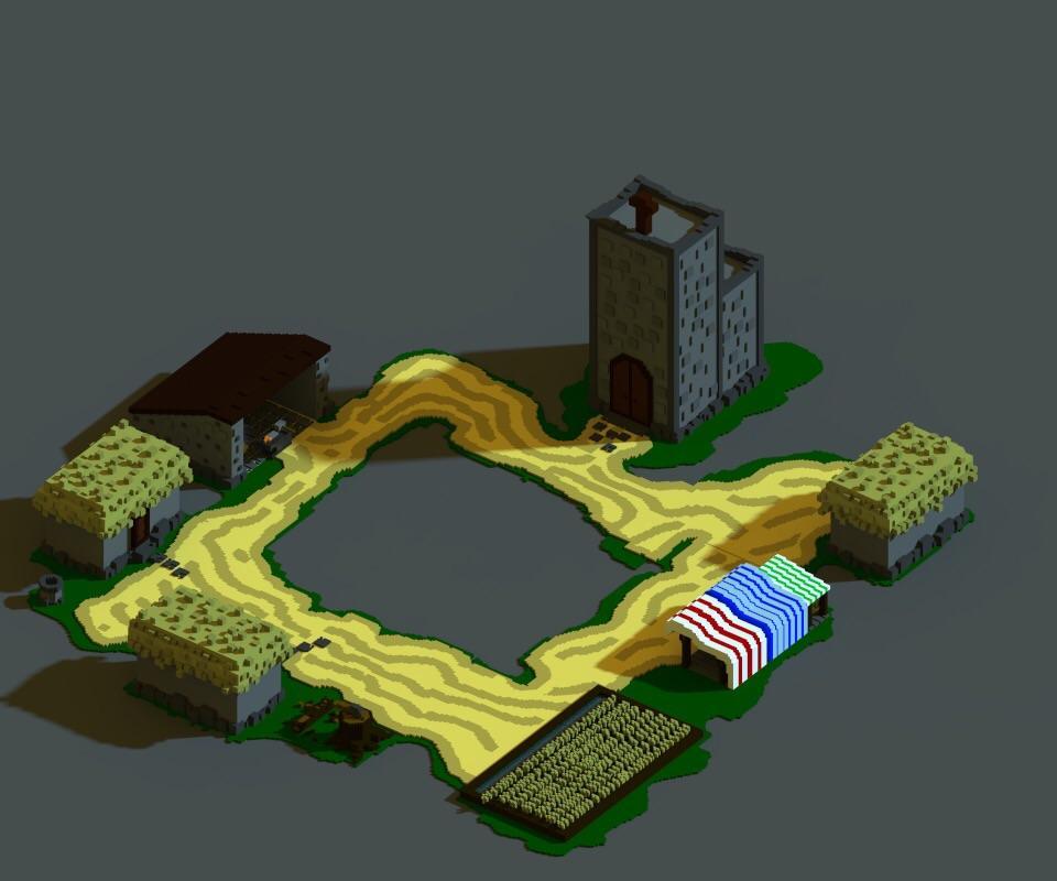 Isometric village | Scrolller