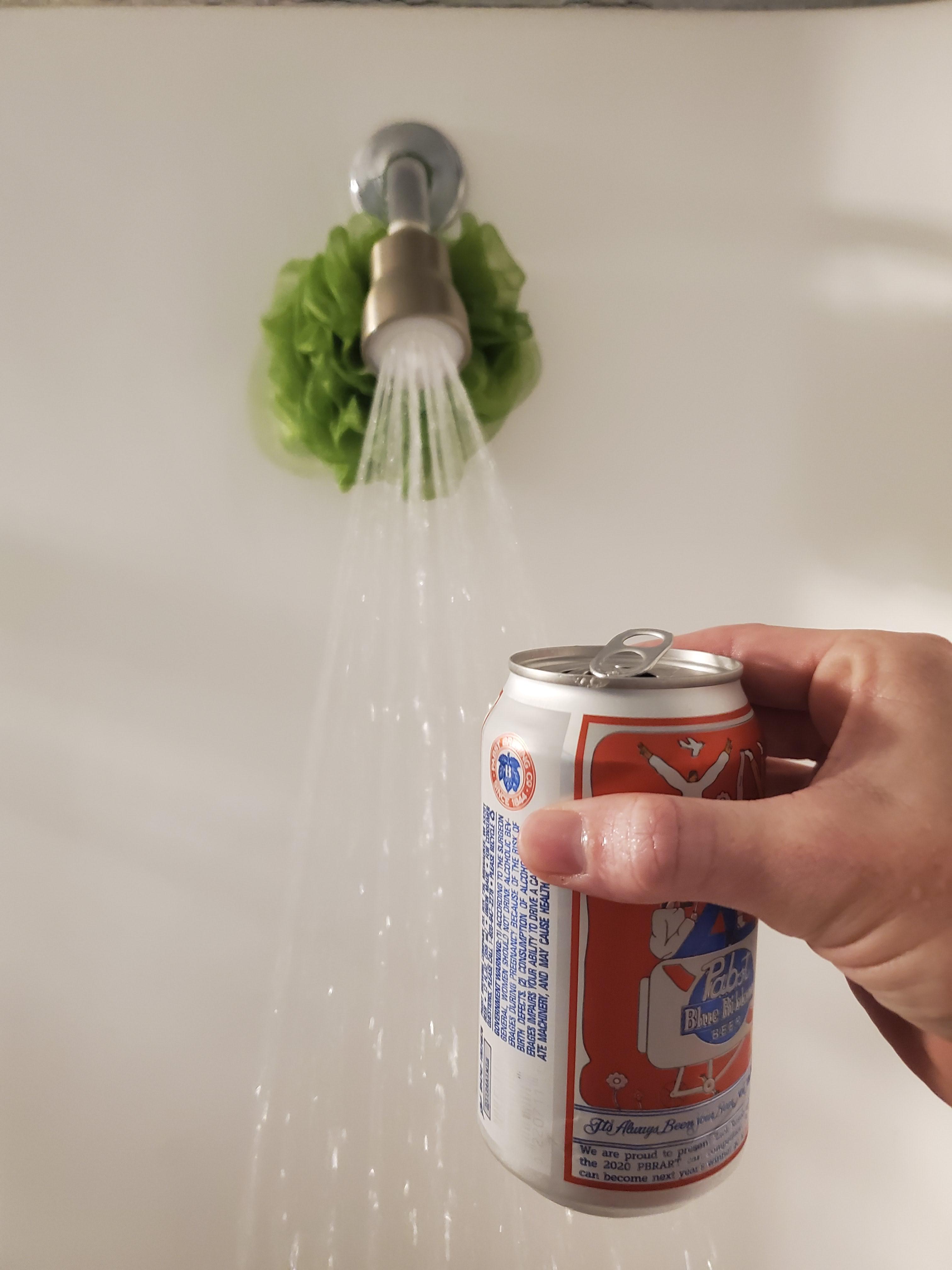 Its no boobies but its a shower beer. | Scrolller