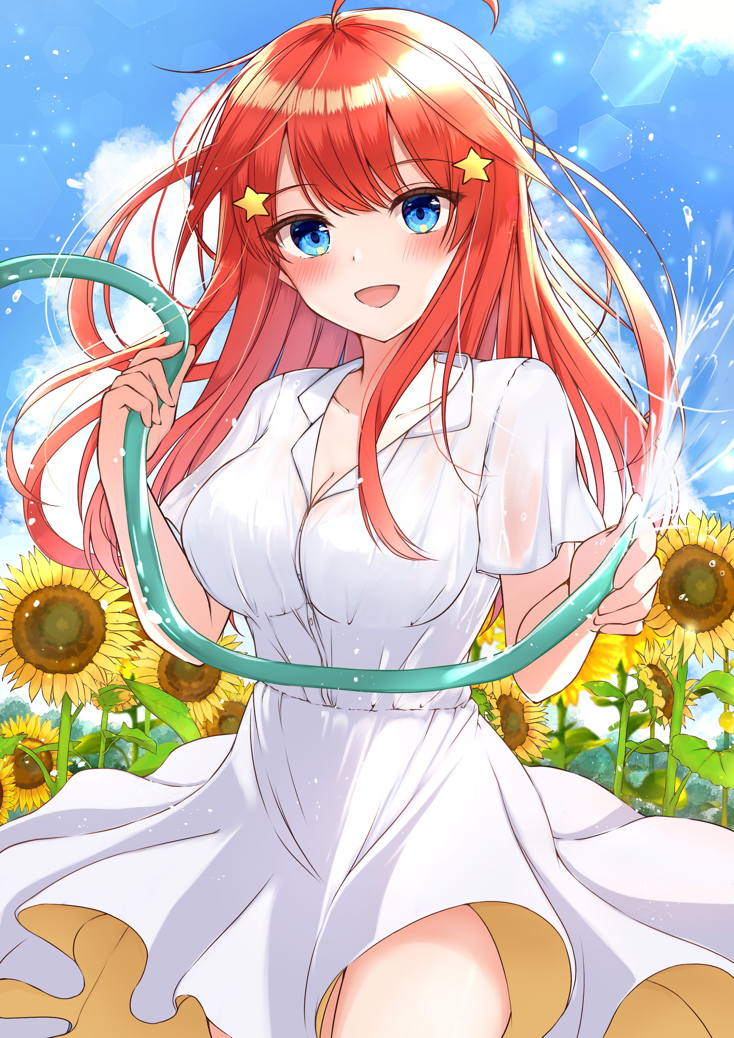 Itsuki watering Sunflowers | Scrolller