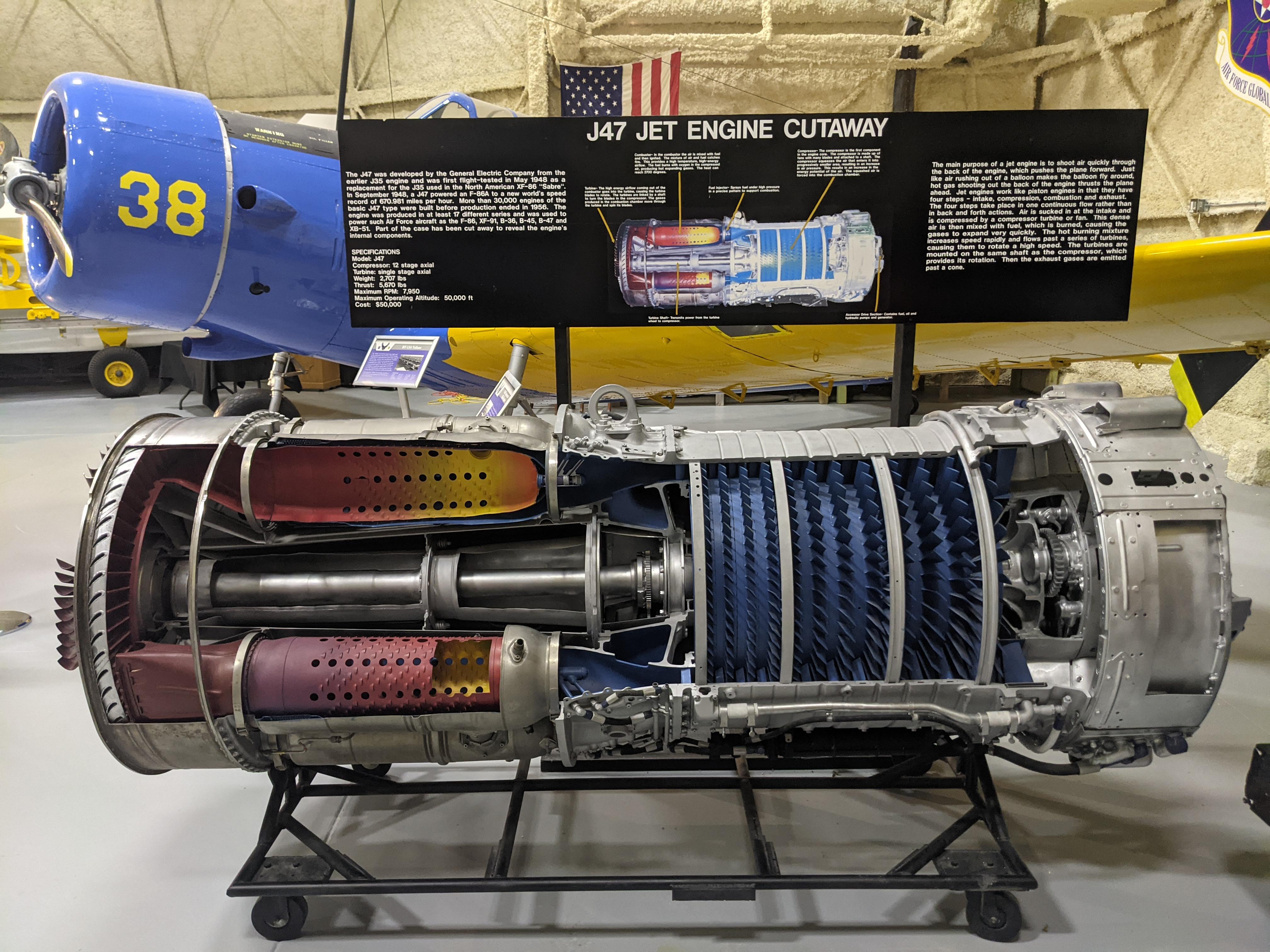 J47 Jet Engine actually cut in half | Scrolller