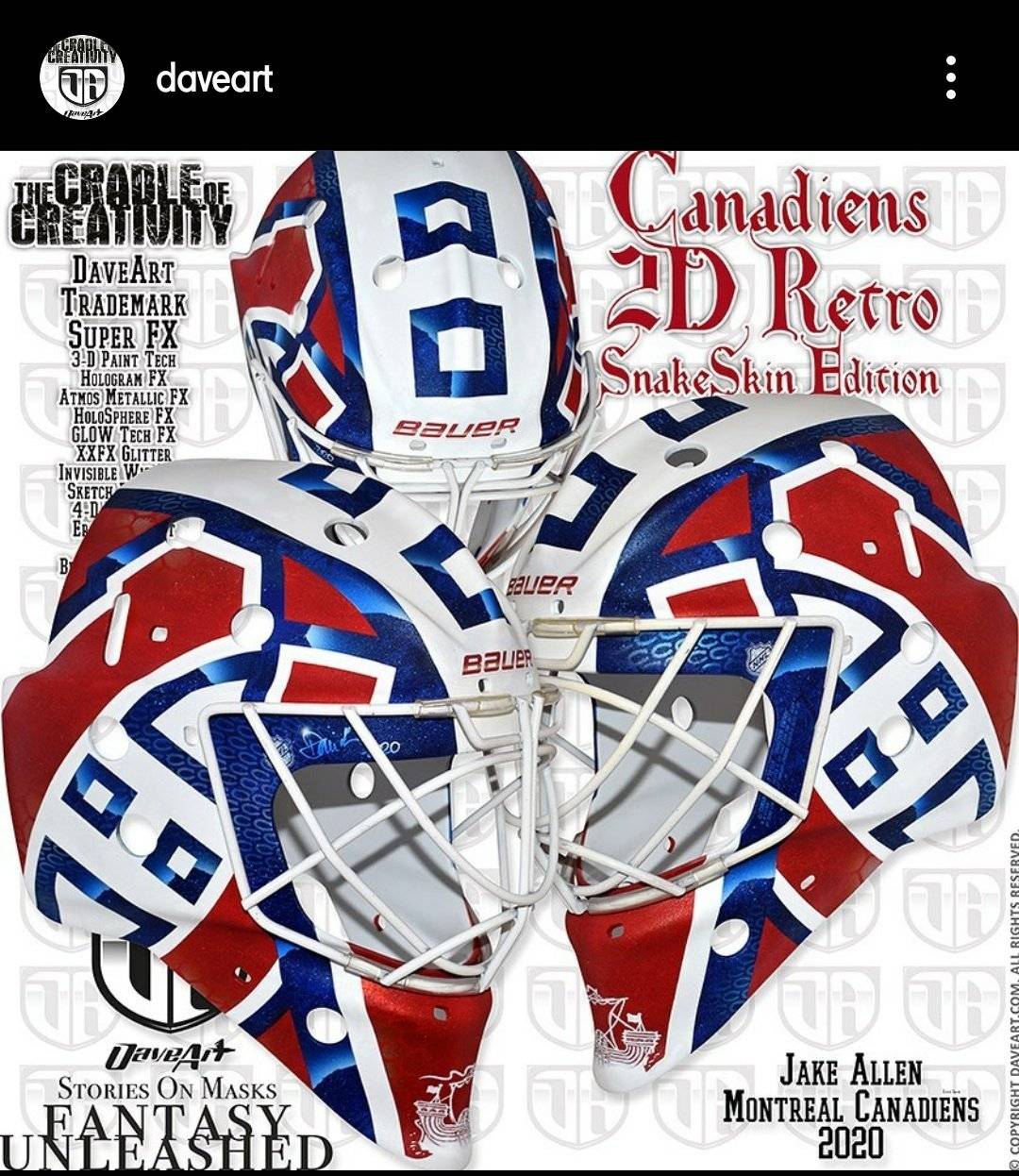 Jake Allen's new mask! | Scrolller