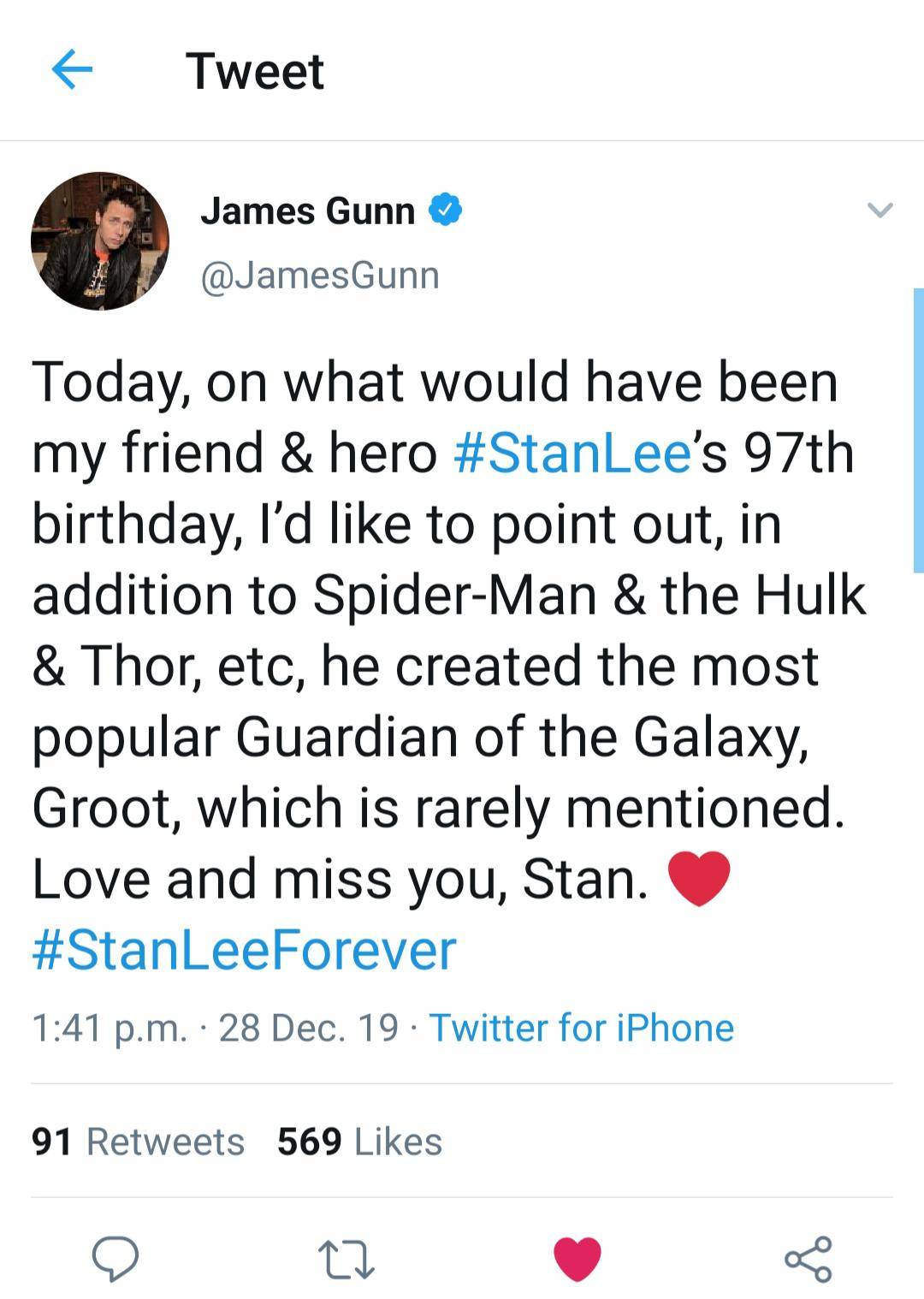 James Gunn on Stan Lee | Scrolller