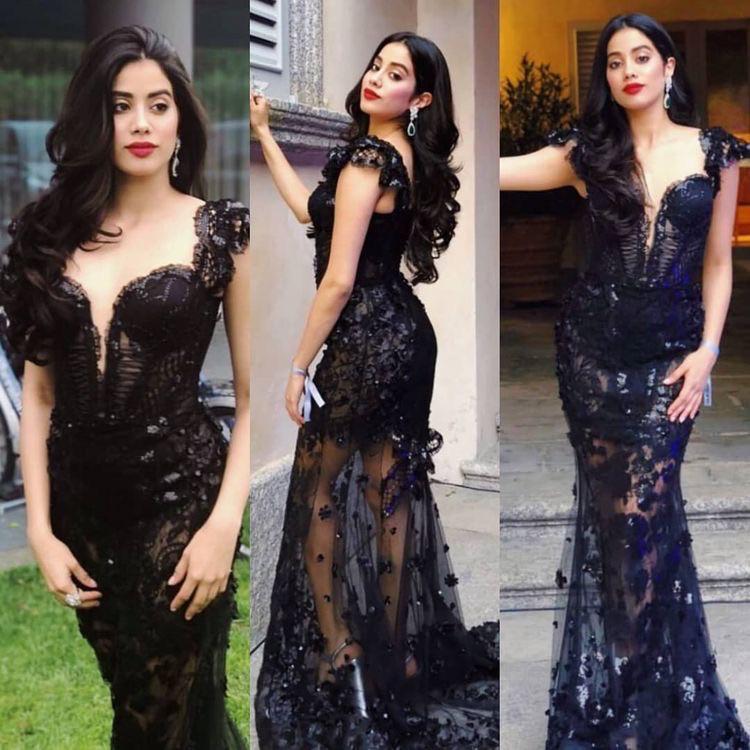 Janhvi Kapoor in all black for an event | Scrolller
