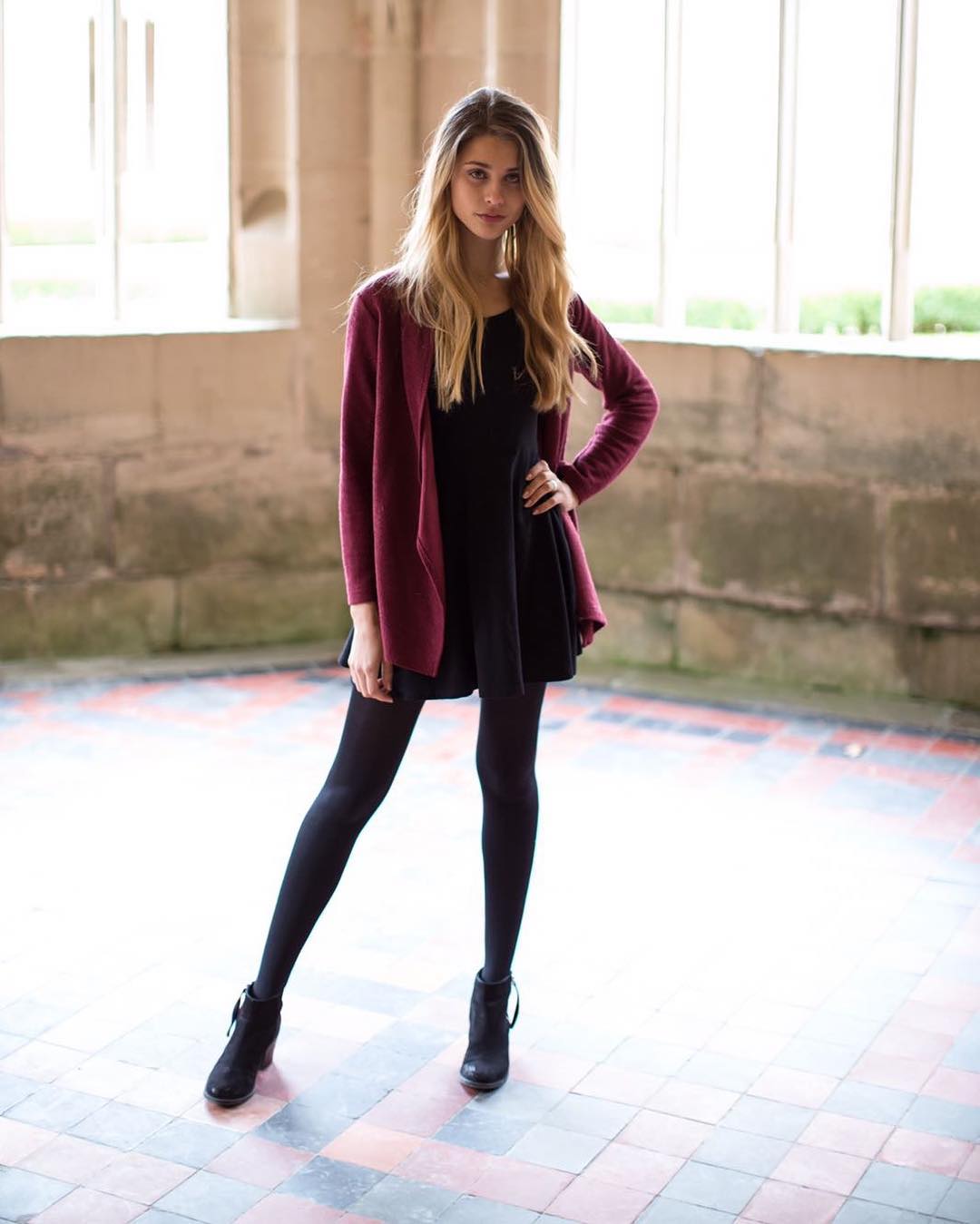 Janina Villgratter in black tights | Scrolller