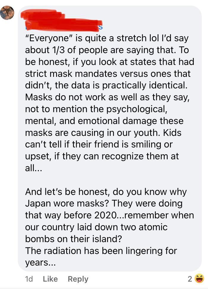 Japanese people wear masks because of radiation? | Scrolller