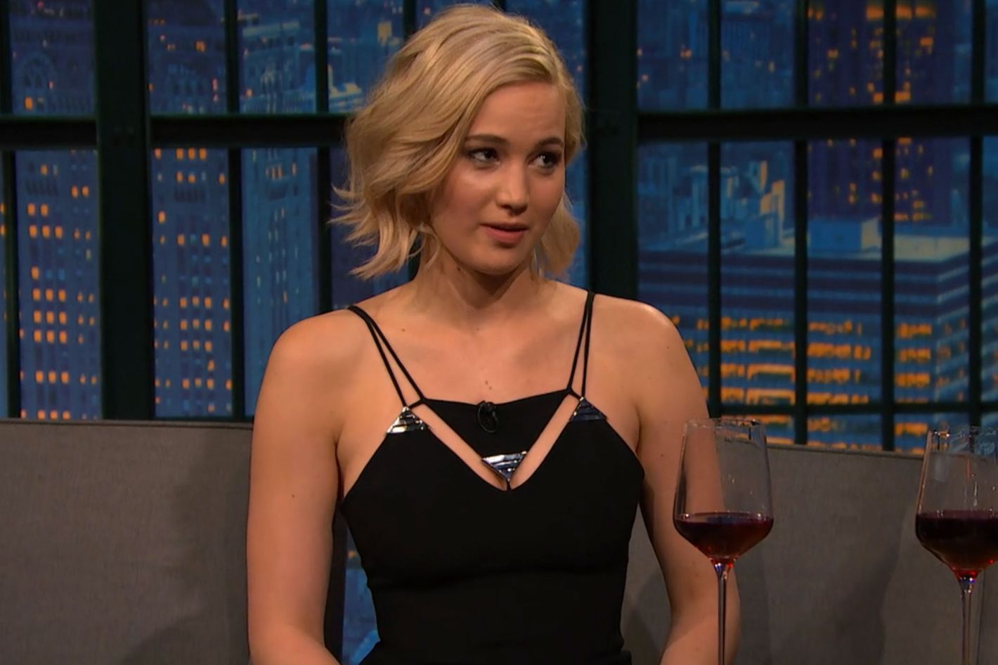 Jennifer Lawrence thinks it is just a normal talk show appearance. But what she not knows ...