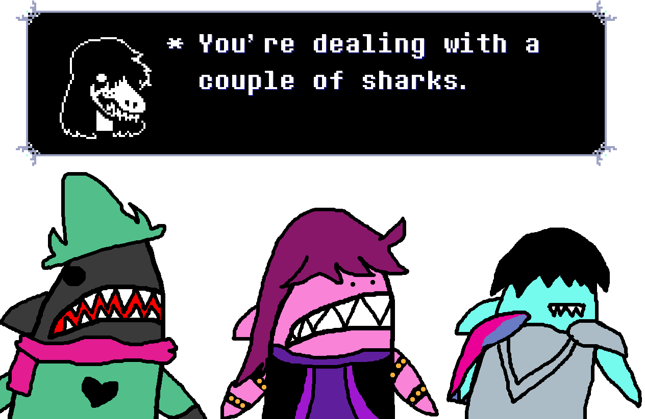 Jevil and sharks | Scrolller