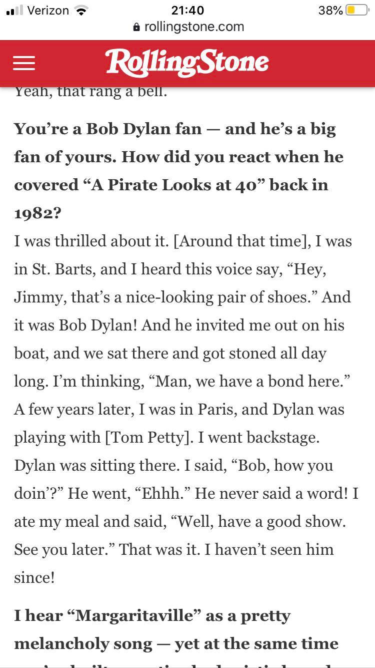 Jimmy Buffett’s Bob interactions | Scrolller