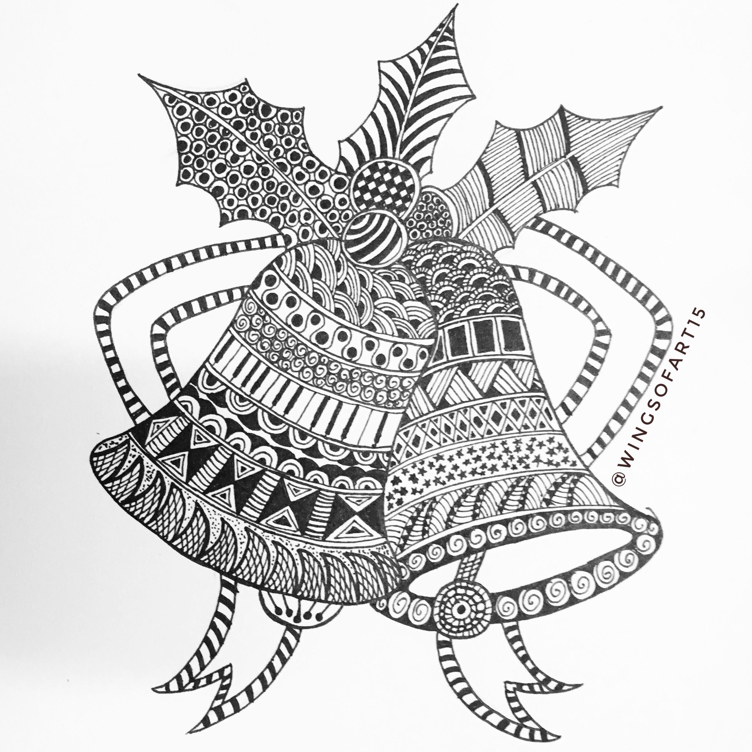 Jingle Bells Mandala Art | Scrolller