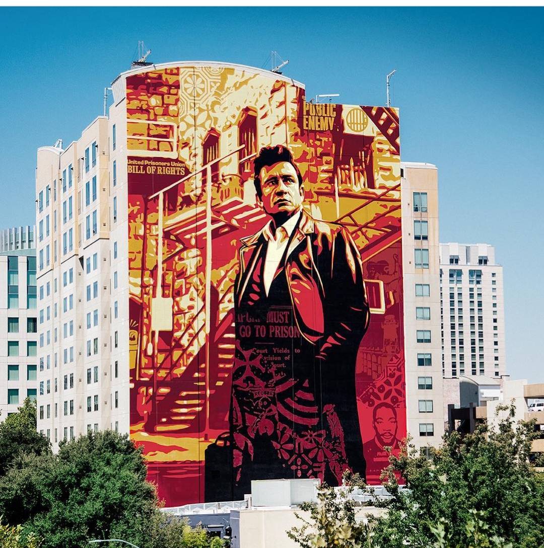 Johnny Cash mural completed on side of Marriott downtown | Scrolller