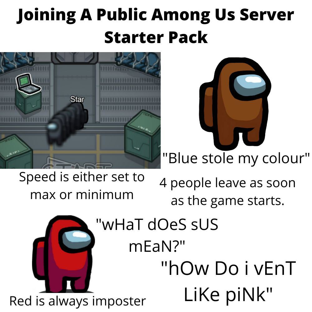 Joining A Public Among Us Server Starter Pack | Scrolller
