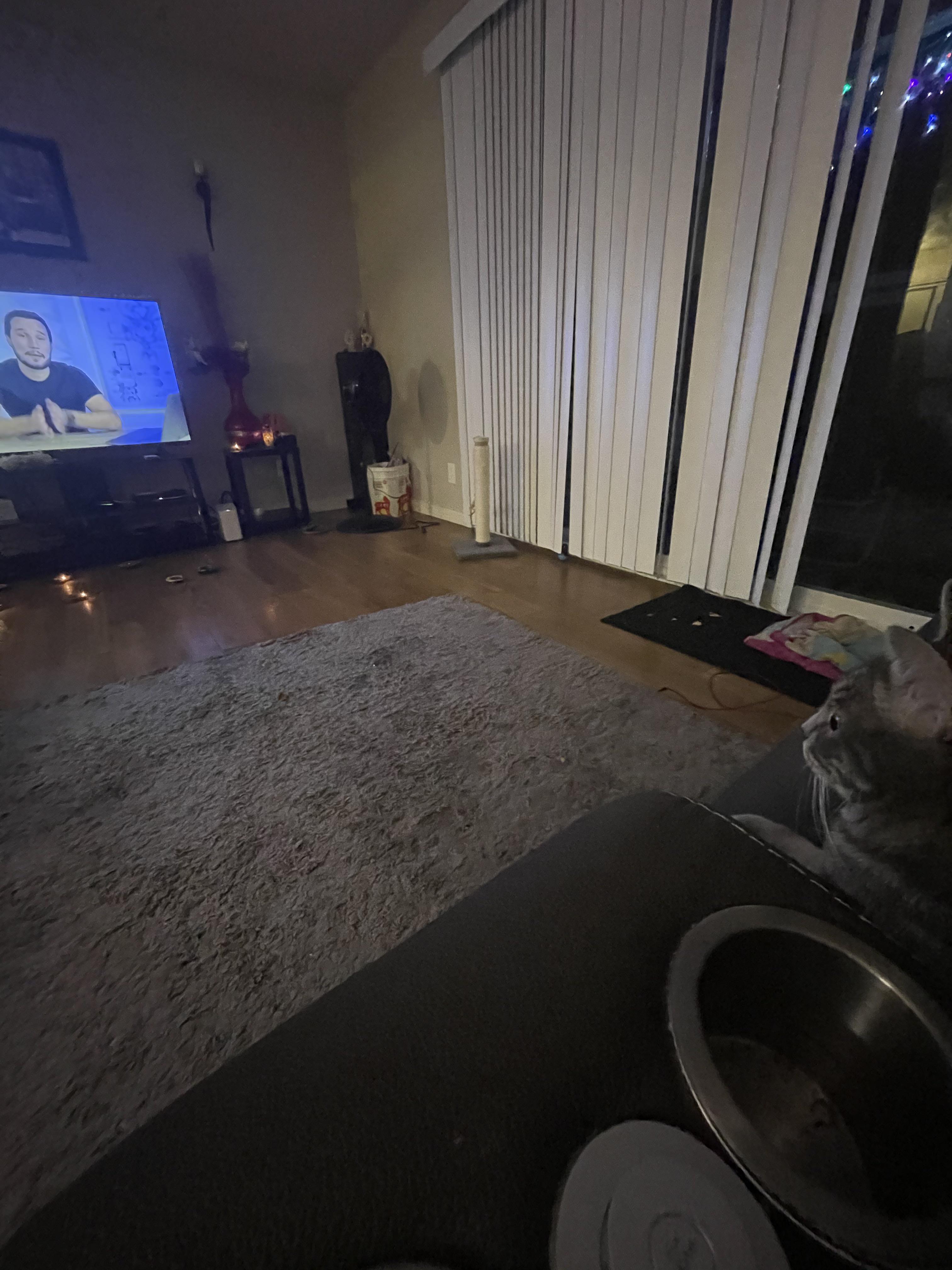 Junior busy getting his tech dose on YouTube, he just loves watching TV just about anything lol ...