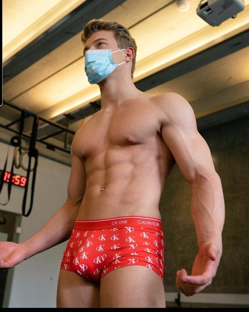 Just a hot bro and a reminder to wear a mask! | Scrolller