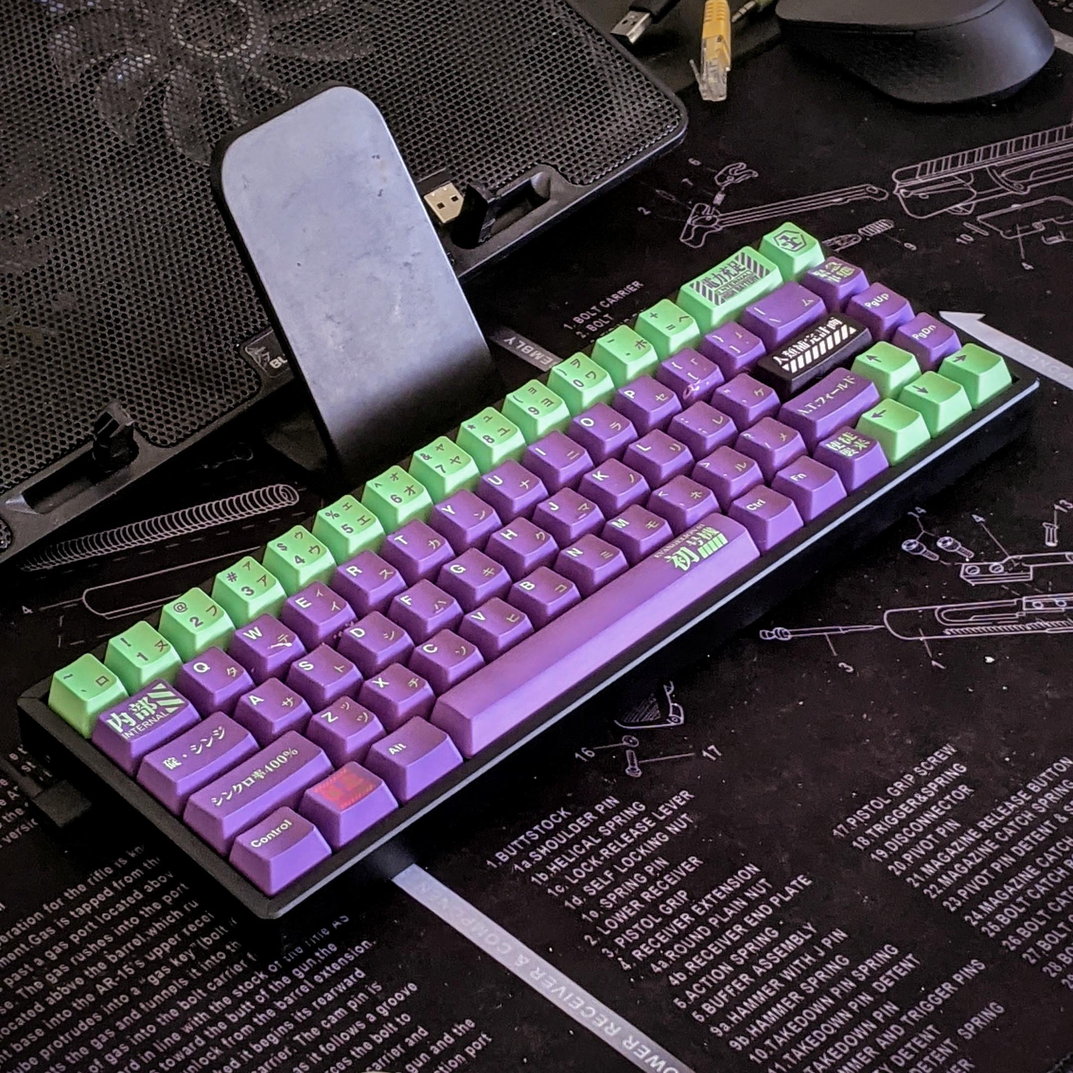 Just another Eva unit 1 keycaps - Keychron K6 | Scrolller