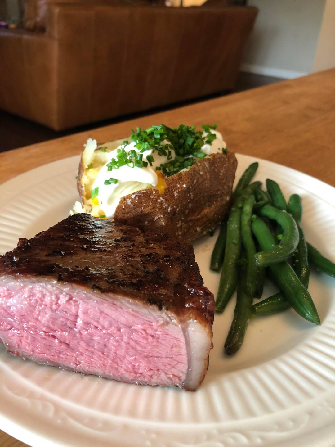 Just another perfect New York strip. But the potato! | Scrolller