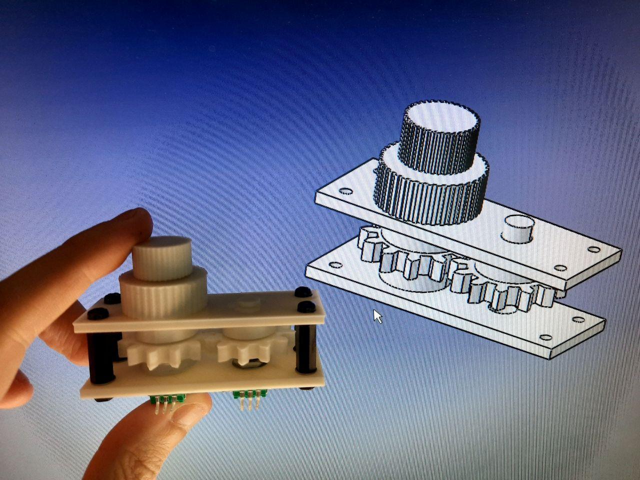 Just finished designing my dual rotary encoder mount. What do you think ...
