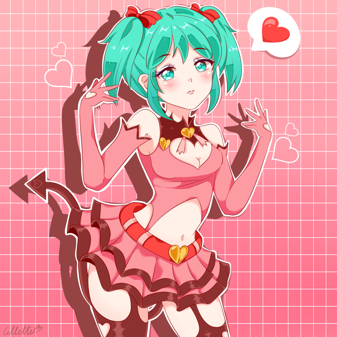 Just finished drawing Heart Hunter Miku | Scrolller