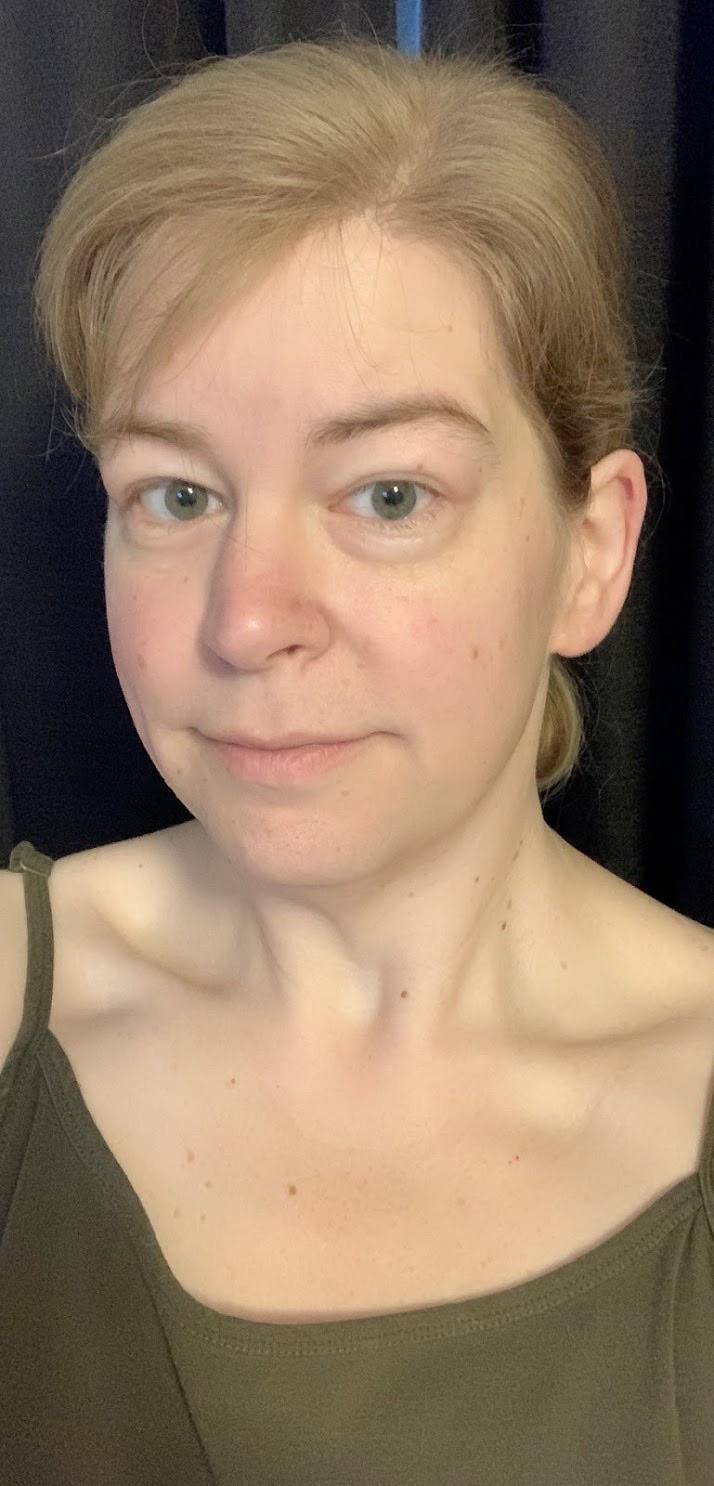 Just me and my bedhead. Learning to like myself after losing 100#+ last year. Collarbones are ...