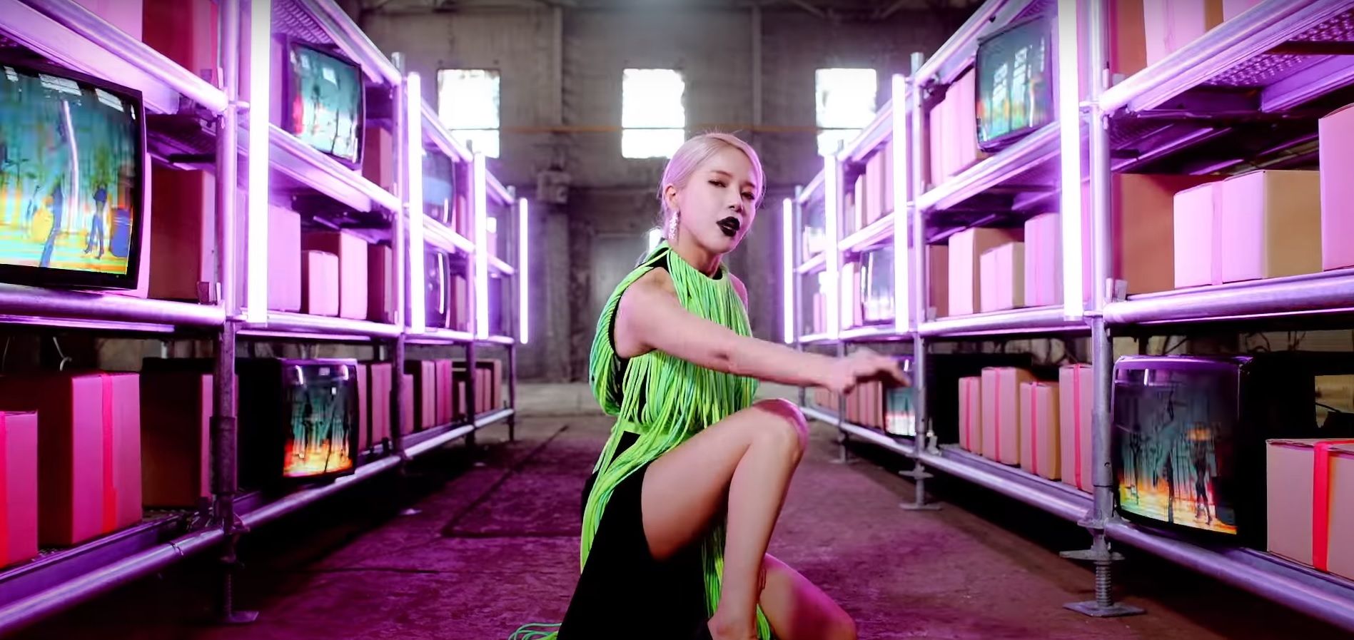 Just noticed the screens in this scene of Solar's Spit it Out MV show clips of HIP | Scrolller