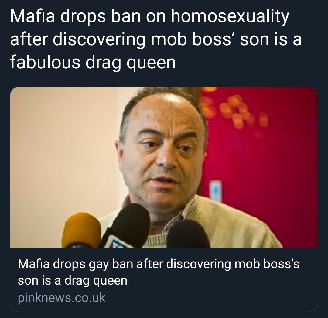 Just the mafia being woke 💅 | Scrolller