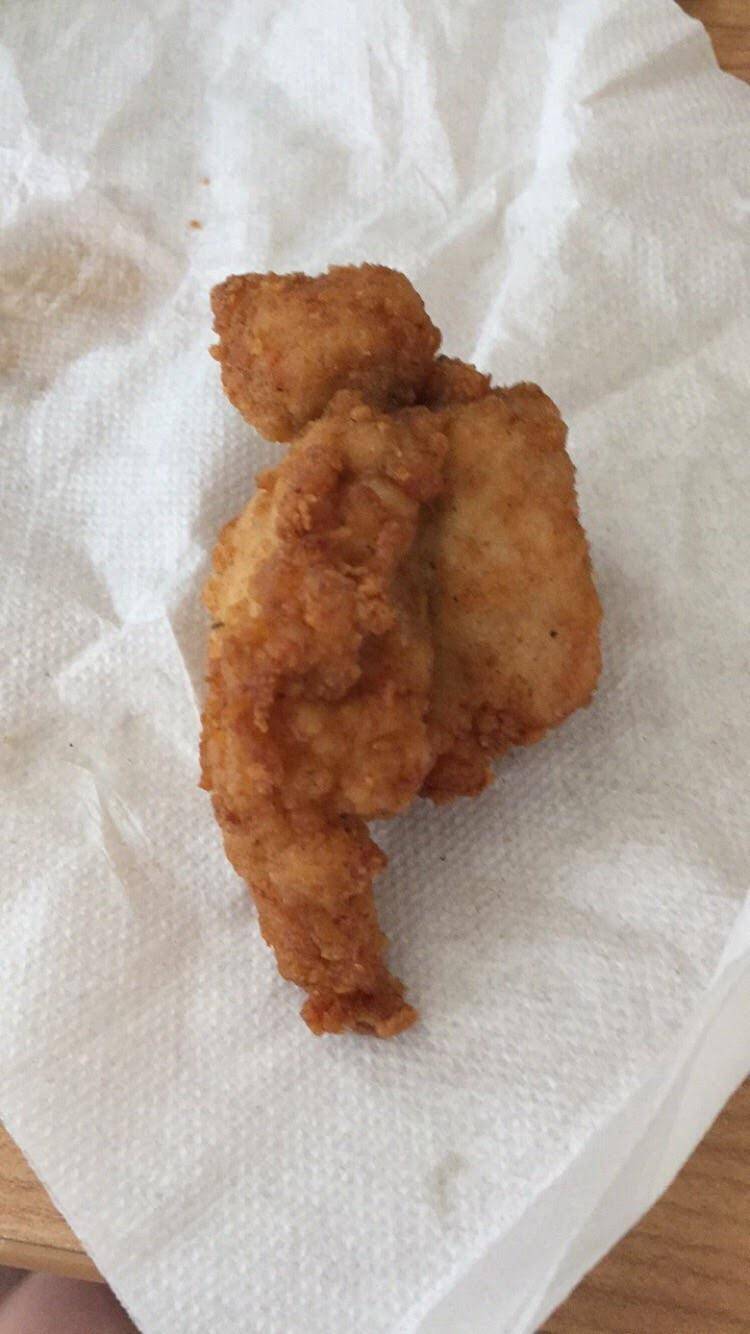 Just your average chicken nugget headed to school | Scrolller