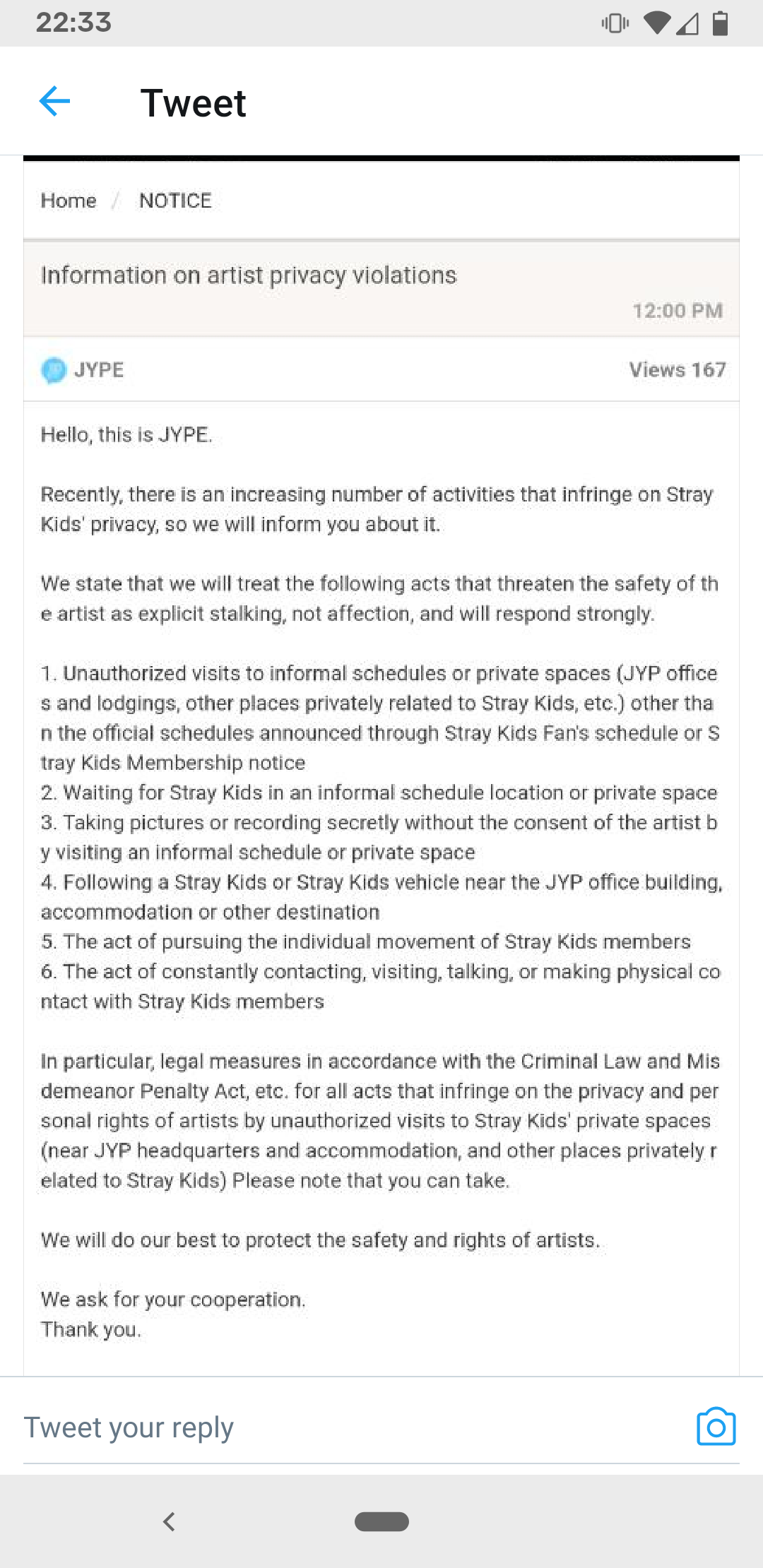 JYPE to Take Legal Action Against Those Infringing on Stray Kids' Privacy | Scrolller