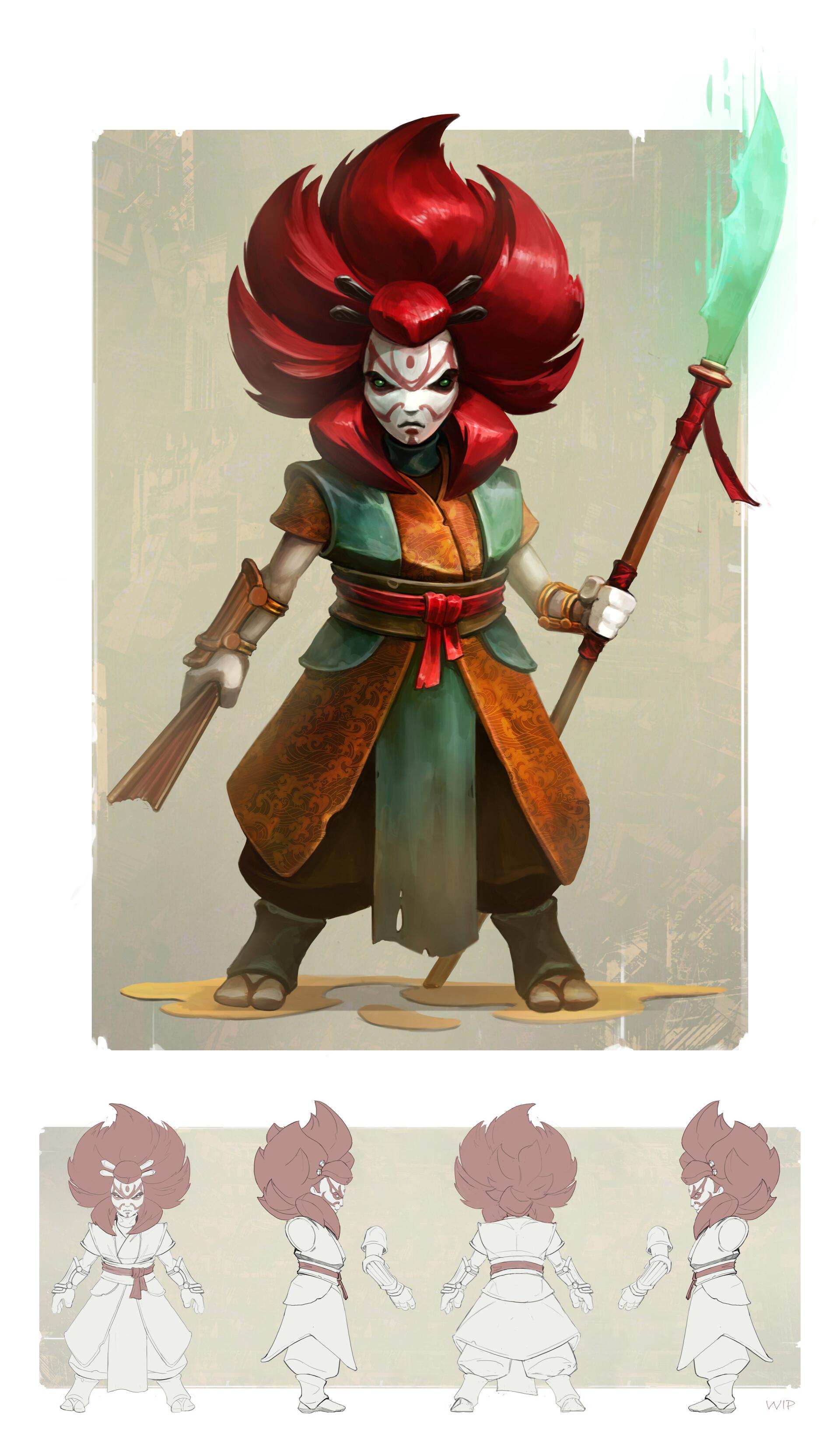 Kabuki inspired character design. | Scrolller