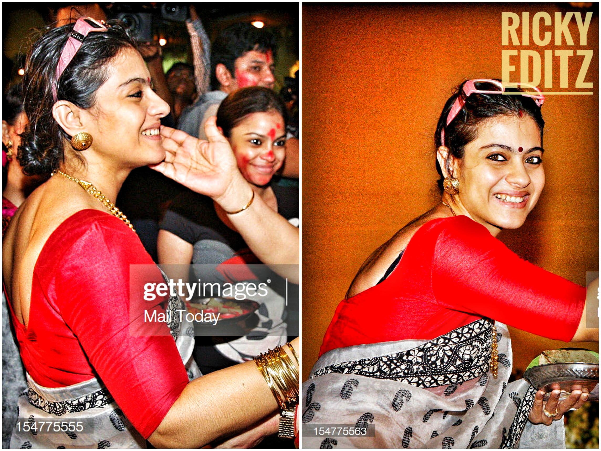 Kajol Devgan hot in red blouse | Scrolller Kajol Devgan hot in red blouse | Scrolller