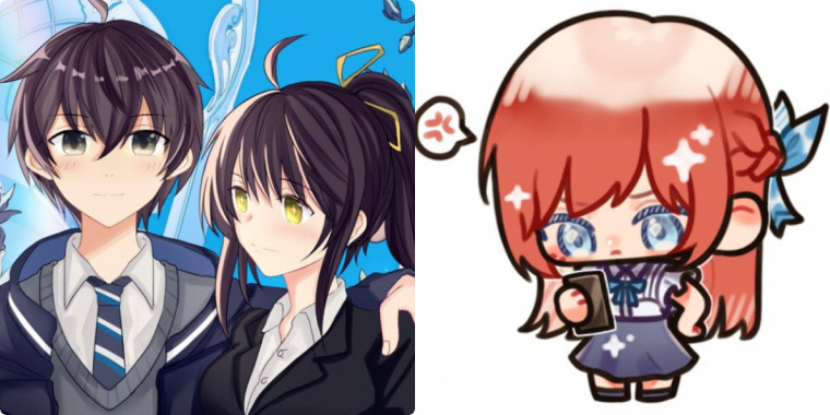 Kakeru x Shuuko plus jealous Asagiri staring at their photo - Ecstas Fanart | Scrolller
