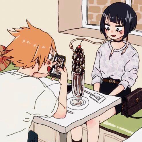 Kaminari and Jirou have a Sundae Date from @saku_ra418 | Scrolller
