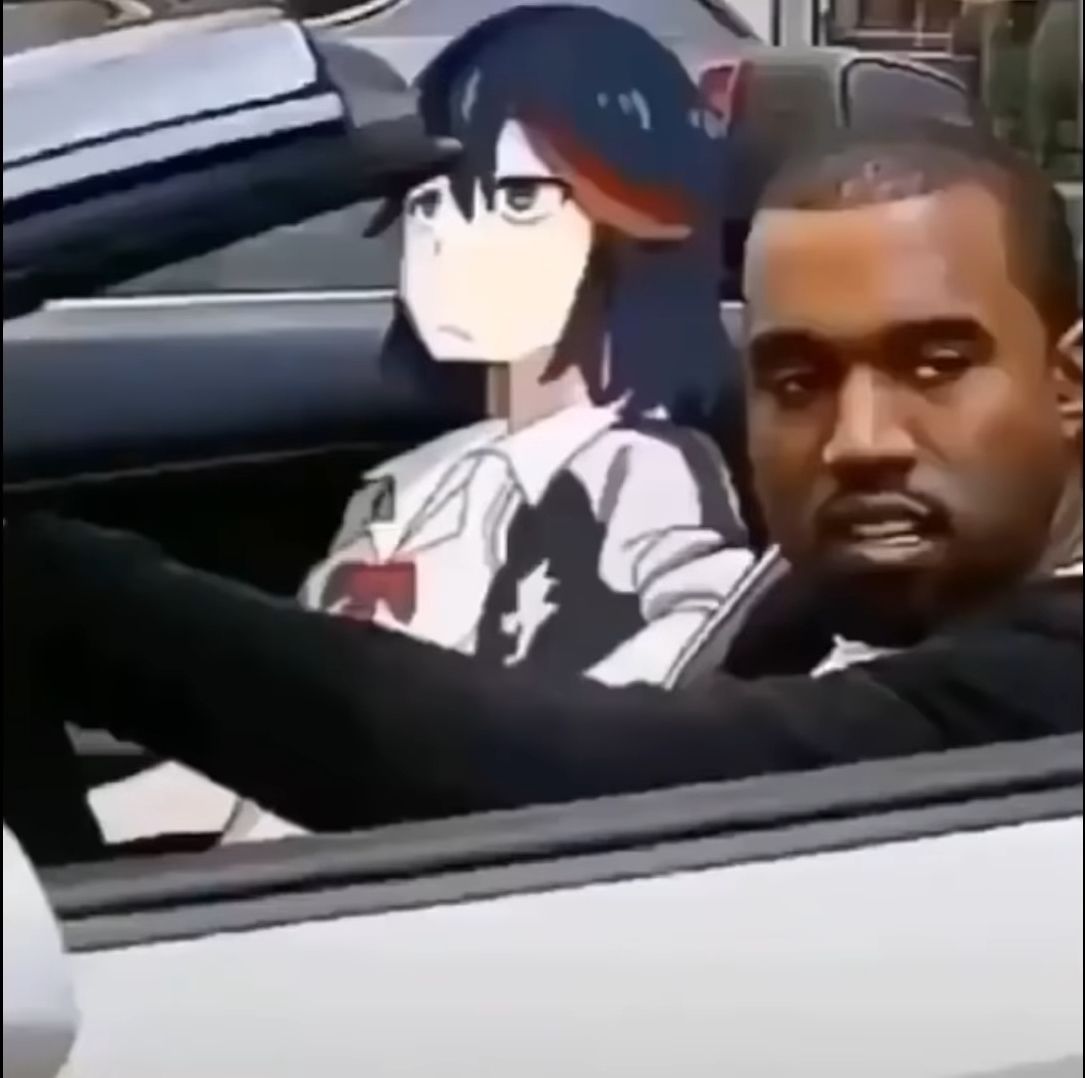 Kanye driving with Ryuko. Where will he drive? | Scrolller