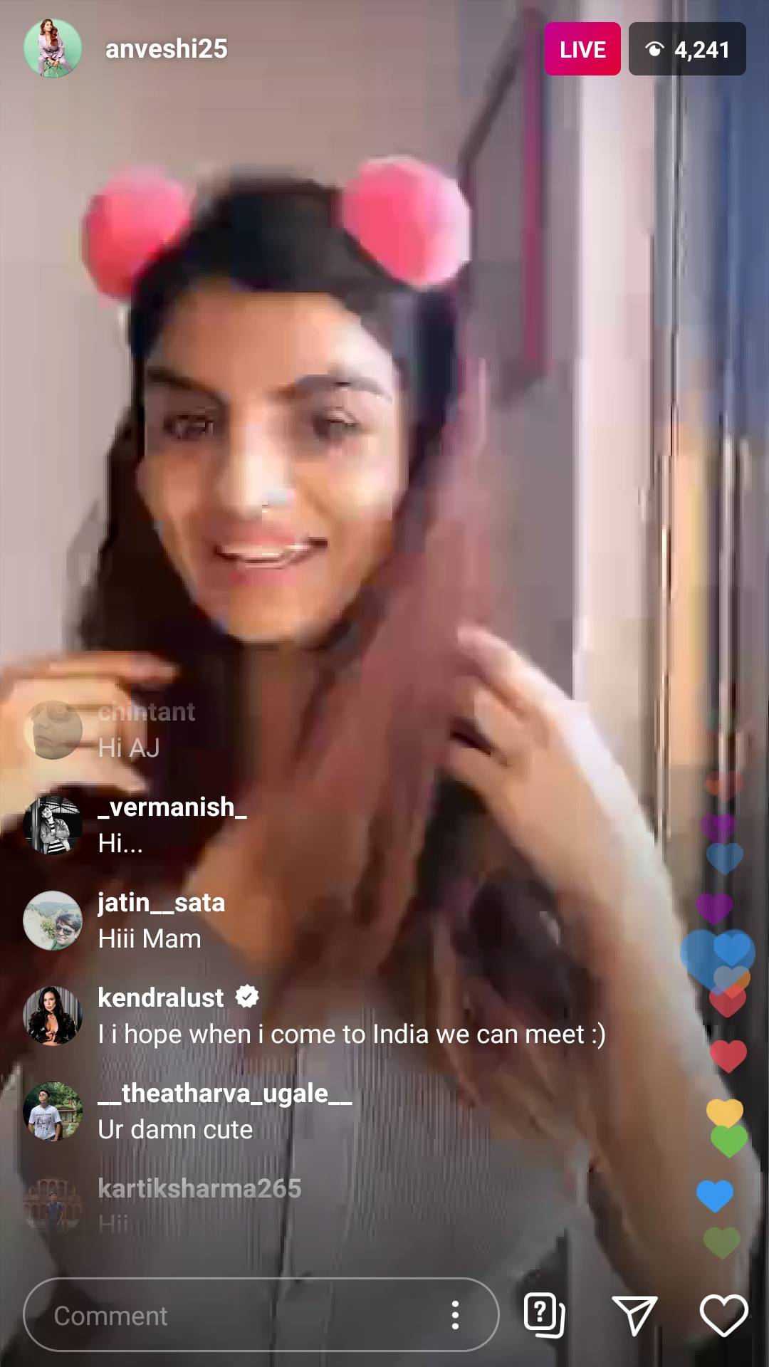 Kendra lust on anveshi instagram live !!🔥😋 | Scrolller