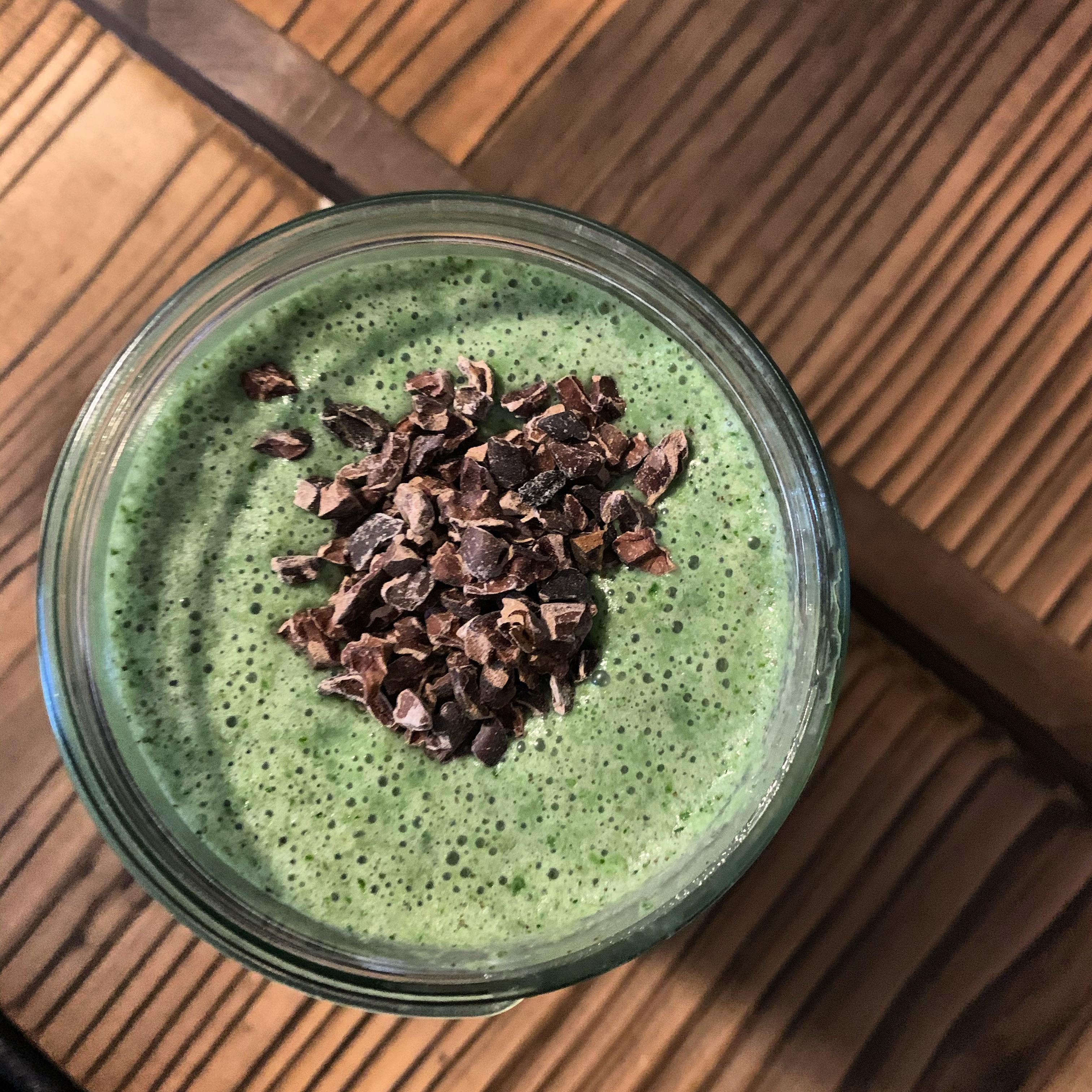 Keto green smoothie with cacao nibs! Happy New Year | Scrolller