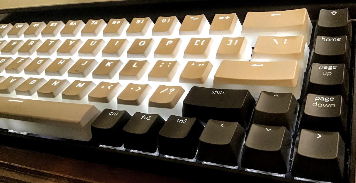 Keychron K6 White LED with HK Gaming White Pudding keycaps | Scrolller