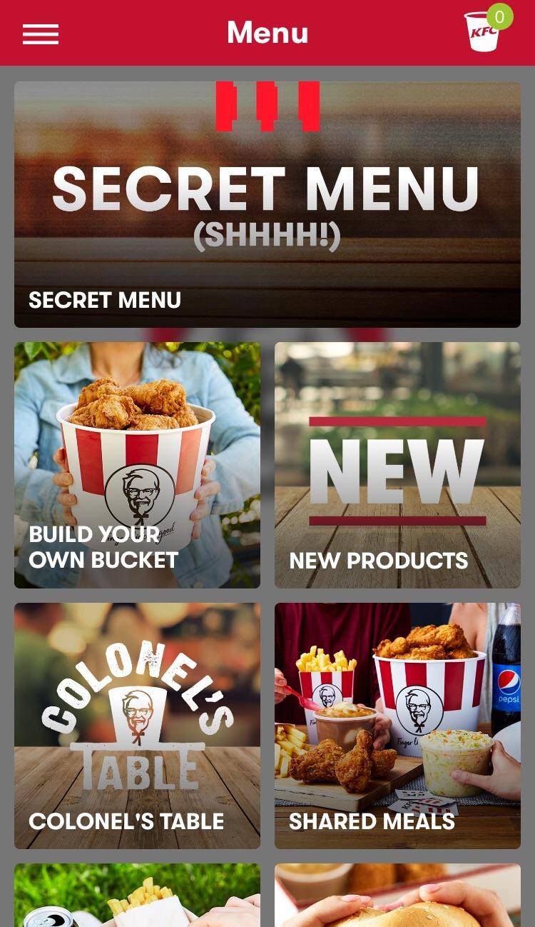 KFC Australia’s app has a secret menu | Scrolller